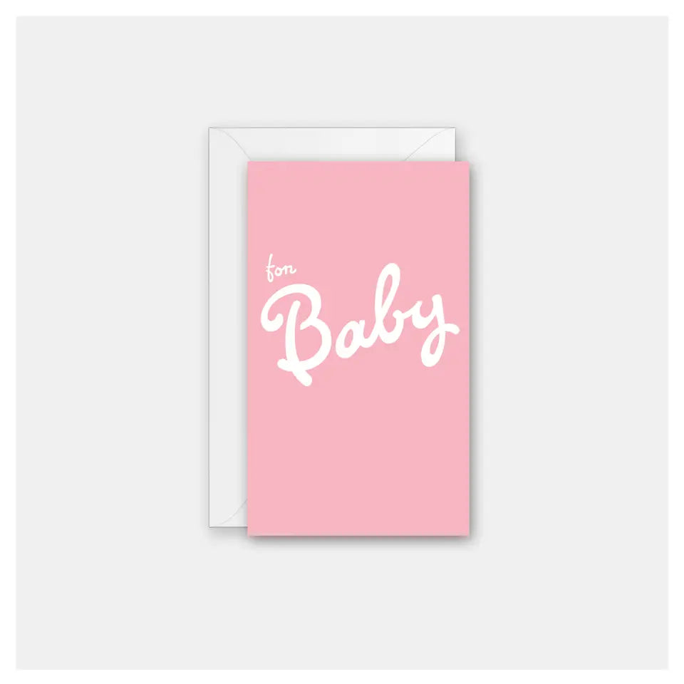 Pink Baby Cursive - Gift Enclosure Card – Hazelwood